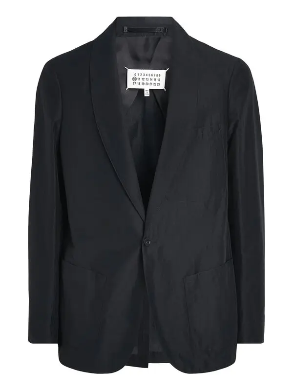 MAISON MARGIELA Satin Double-pocket Blazer - Navy