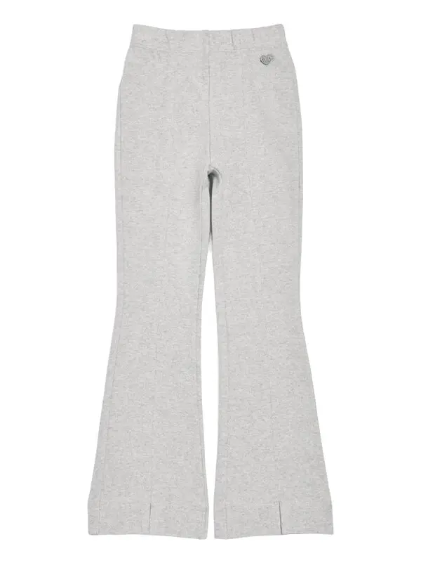 Monnalisa Logo Flared Leggings - Grey