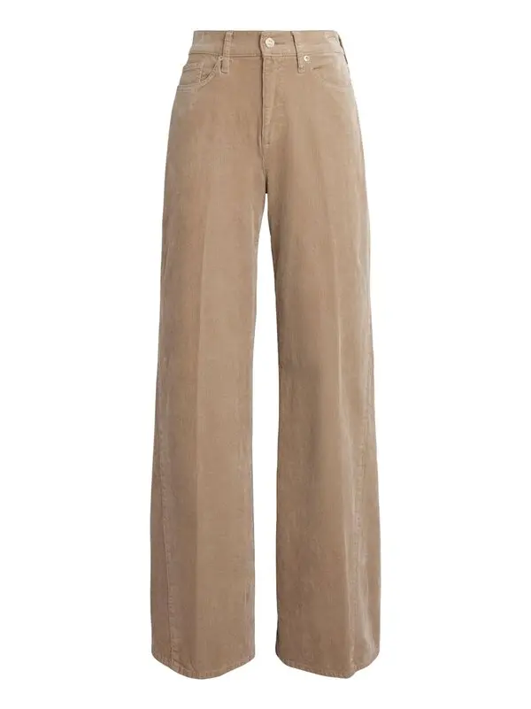 7 For All Mankind Corduroy Wide-leg Trousers - Beige