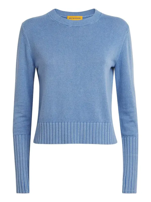 Guest In Residence Sunwash Shrunken Cashmere Blend Sweater - Blue