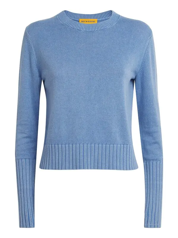 Guest In Residence Sunwash Shrunken Cashmere Blend Sweater - Blue