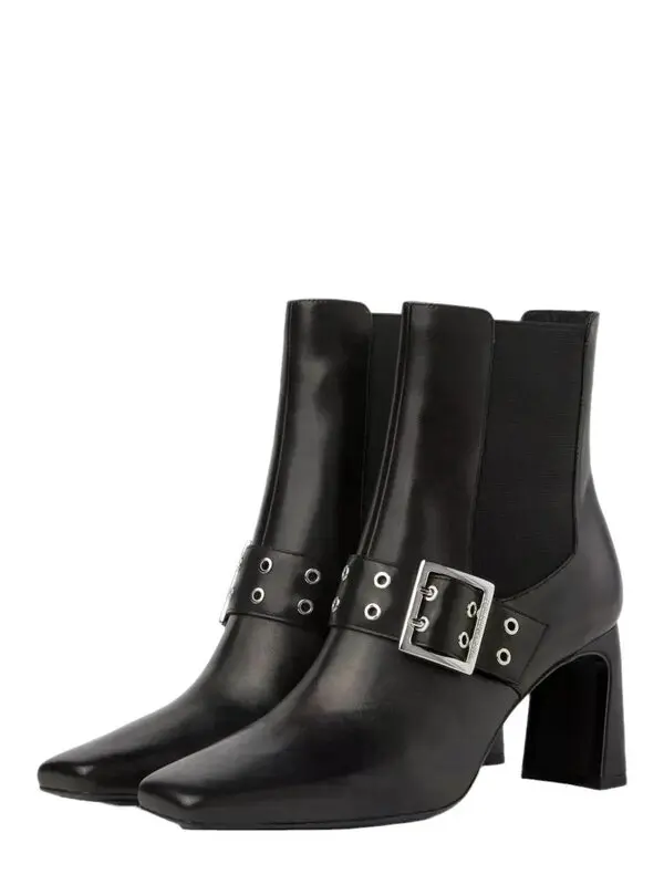 Karl Lagerfeld Kati Chelsea Buckle Boots - Black