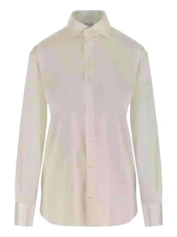 HER SHIRT Button-up Long-sleeve Shirt - White