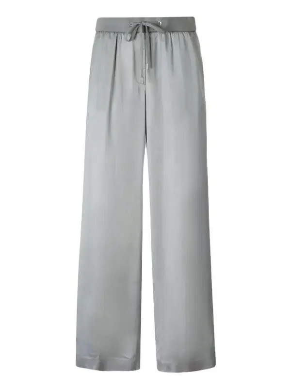 Peserico Drawstring Waist Wide-leg Trousers - Grey