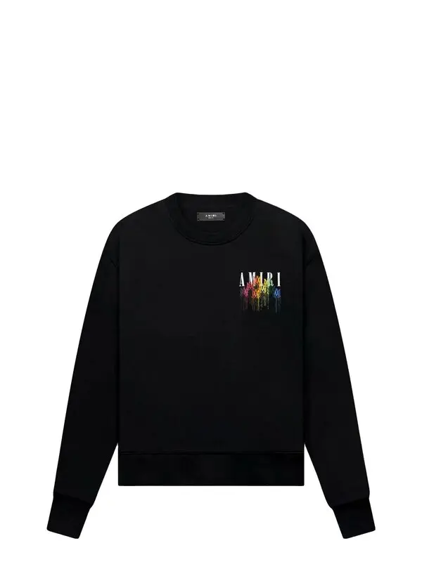 Amiri Drip Logo-print Sweatshirt - Black