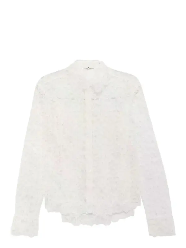 Ermanno Scervino Lace Overlay Shirt - Neutrals