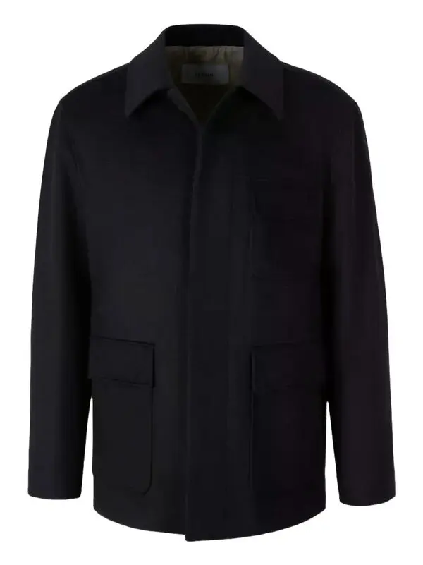 LARDINI Button-fastening Pocket-detail Jacket - Blue