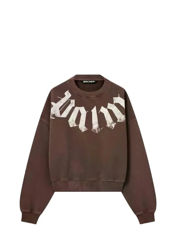 Palm Angels Logo-print Sweatshirt - Brown