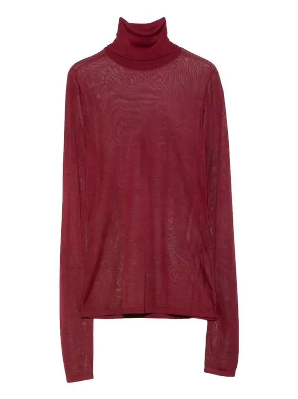 Zimmermann Fine-knit High-neck Sweater - Red