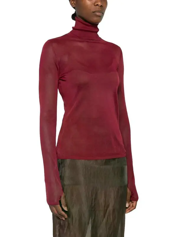 Zimmermann Fine-knit High-neck Sweater - Red
