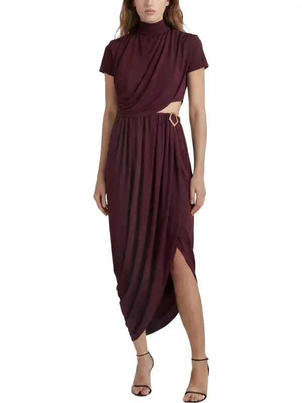 VIOLANTE NESSI Burgundy Asymmetrical Dress - Red