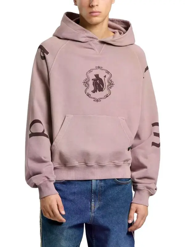 Palm Angels Devil Herald Loose Hoodie - Pink
