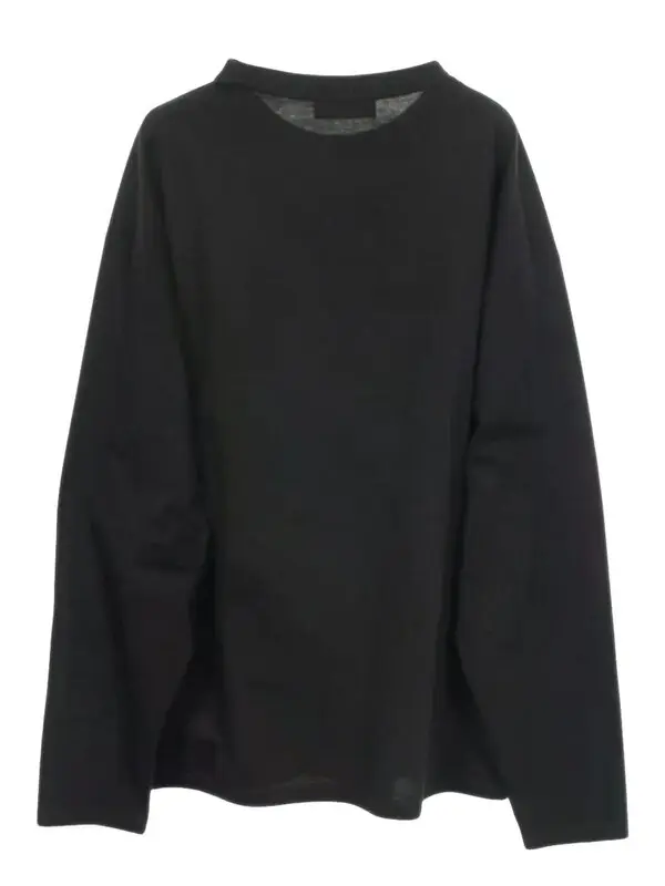 Miu Miu 2010s Logo Long-sleeve T-shirt - Black