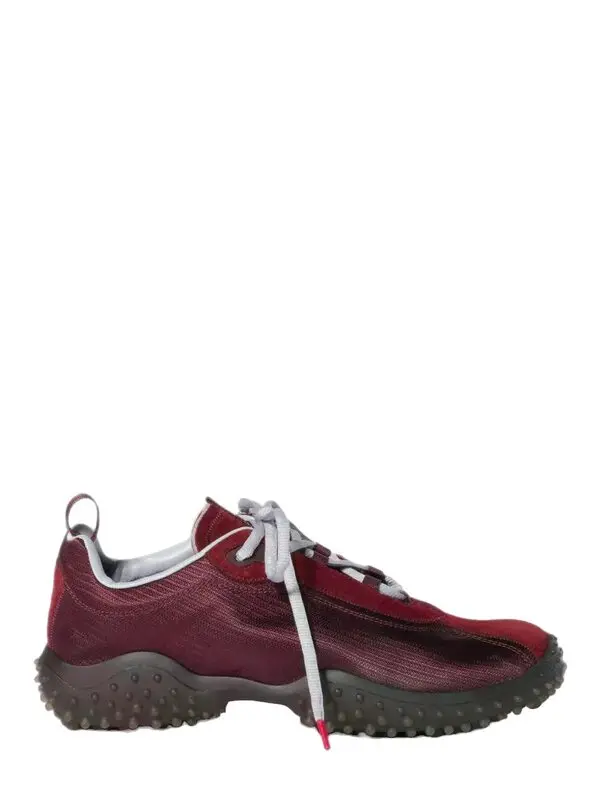 Miu Miu Bubble Technical Fabric And Suede Sneakers - Red