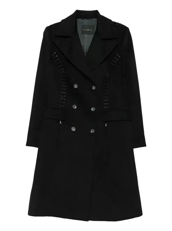 John Richmond Roberto Cavalli Vintage 2000s Double-breasted Coat - Black