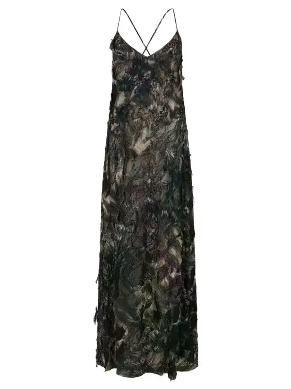 Roberto Cavalli Maxi Lace Dress - Black