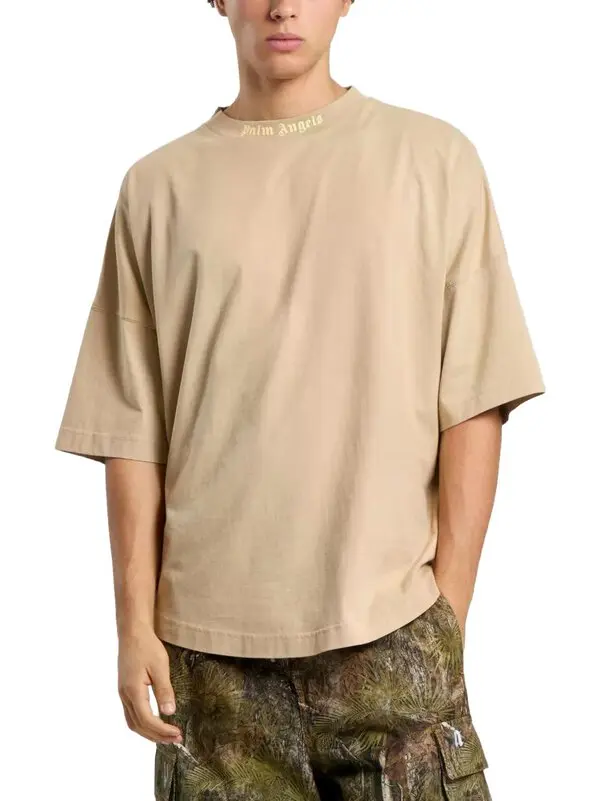 Palm Angels Logo-print Oversized T-shirt - Neutrals
