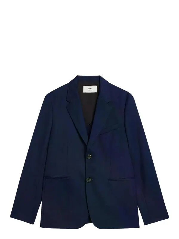 AMI Paris Single-breasted Blazer - Blue