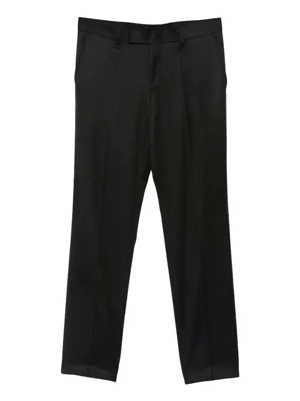 BOSS Virgin Wool Tailored Trousers - Black
