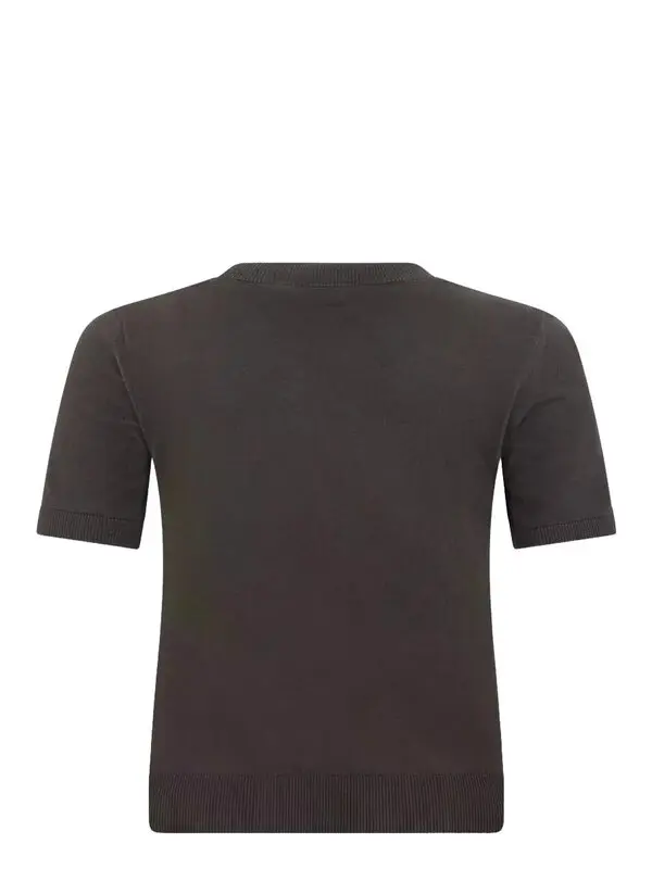 Max Mara Short-sleeved Knitted T-shirt - Grey