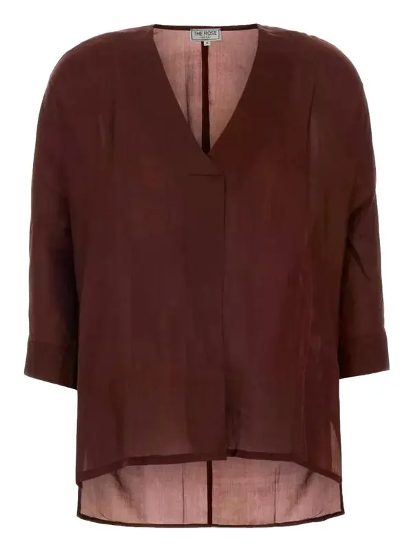 THE ROSE IBIZA Indochine Silk Shirt - Red
