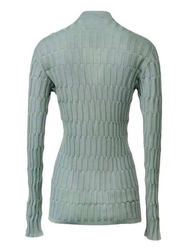 Fabiana Filippi Ribbed-knit V-neck Cardigan - Green