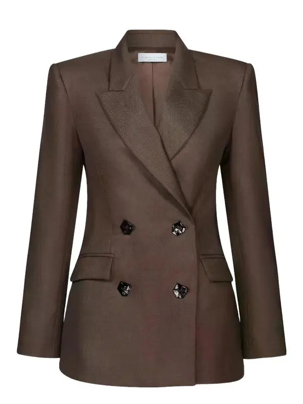 VIOLANTE NESSI Sir Double-breasted Blazer - Brown
