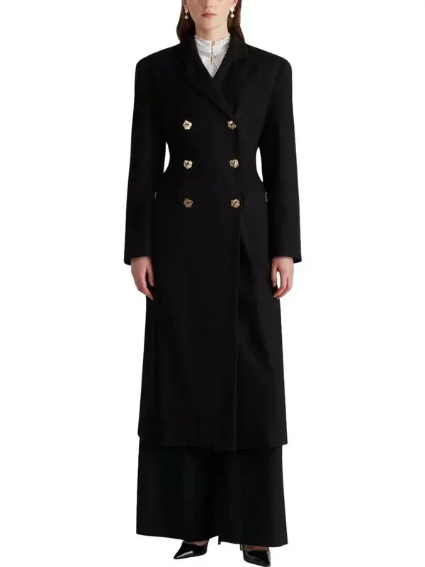 VIOLANTE NESSI Double-breasted Coat - Black