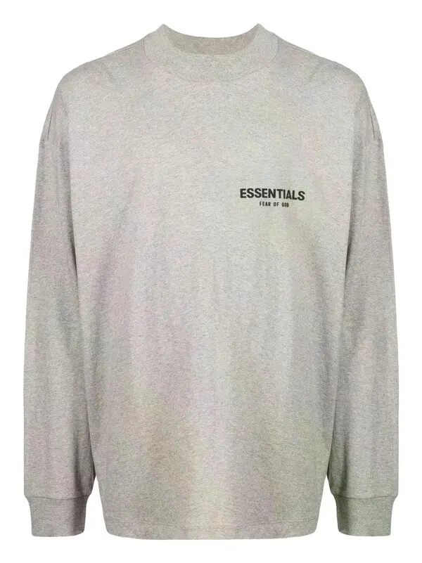Fear Of God Logo-print Long-sleeve T-shirt - Grey