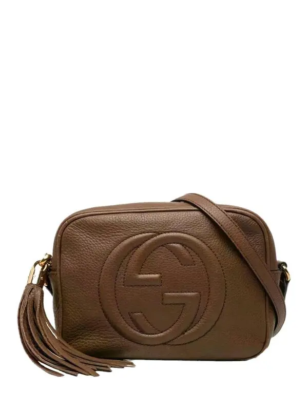 Gucci Calfskin Soho Disco Crossbody Bag - Brown