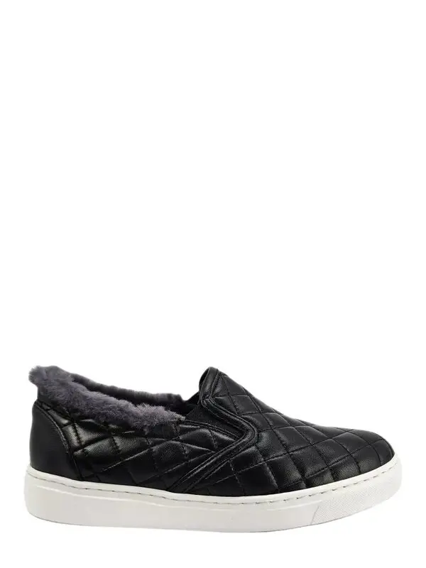 MADISON MAISON Quilted Shearling Sneakers - Black