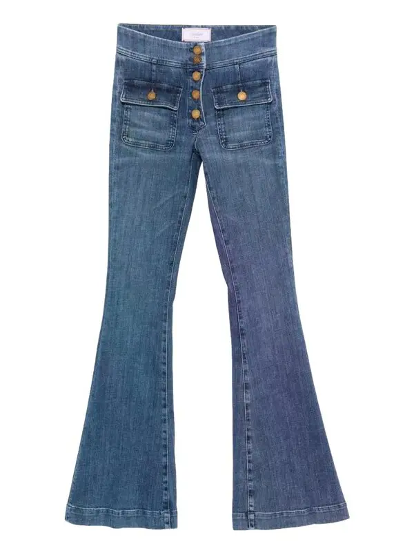 Seafarer Button-fastening Flared-leg Jeans - Blue