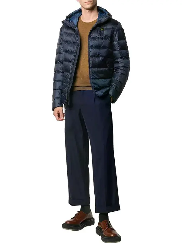 BLAUER. Hooded Puffer Jacket - Blue