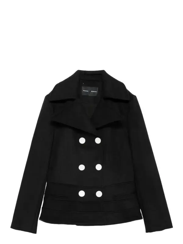 Proenza Schouler Double-breasted Peplum Coat - Black