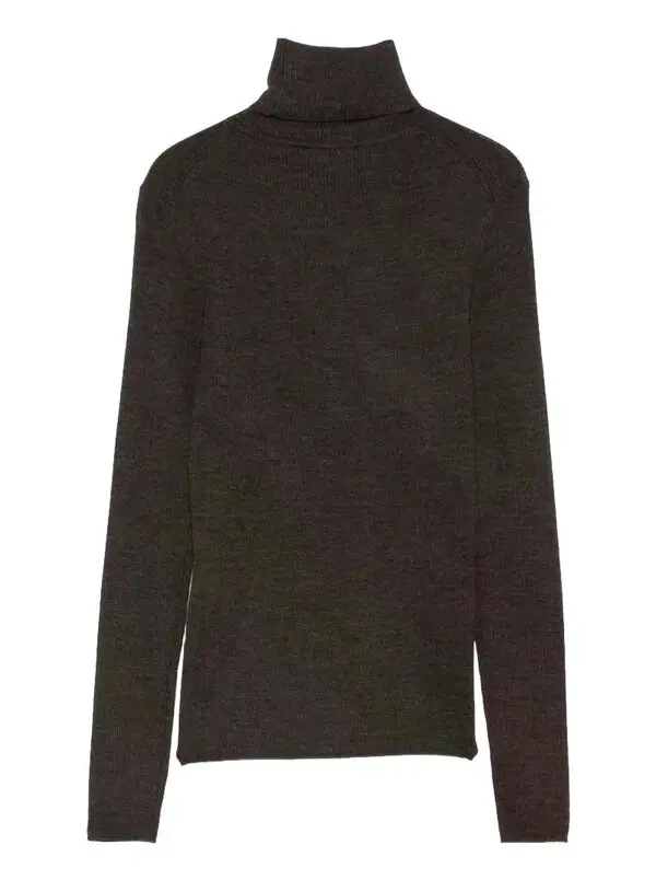 P.a.r.o.s.h Roll Neck Wool Knit - Brown