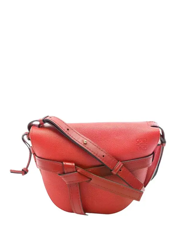 Loewe Gate Small Leather Crossbody Bag - Red