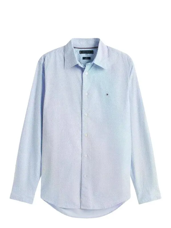 Tommy Hilfiger Poplin Mini-print Shirt - Blue