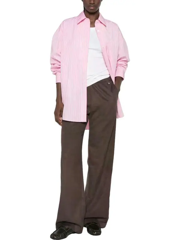 Herno Elasticated-waistband Wide-leg Trousers - Brown