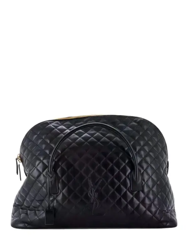 Saint Laurent Quilted Leather Travel Bag - Black