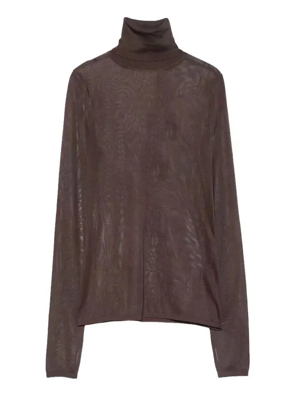 Zimmermann Fine-knit High-neck Sweater - Brown