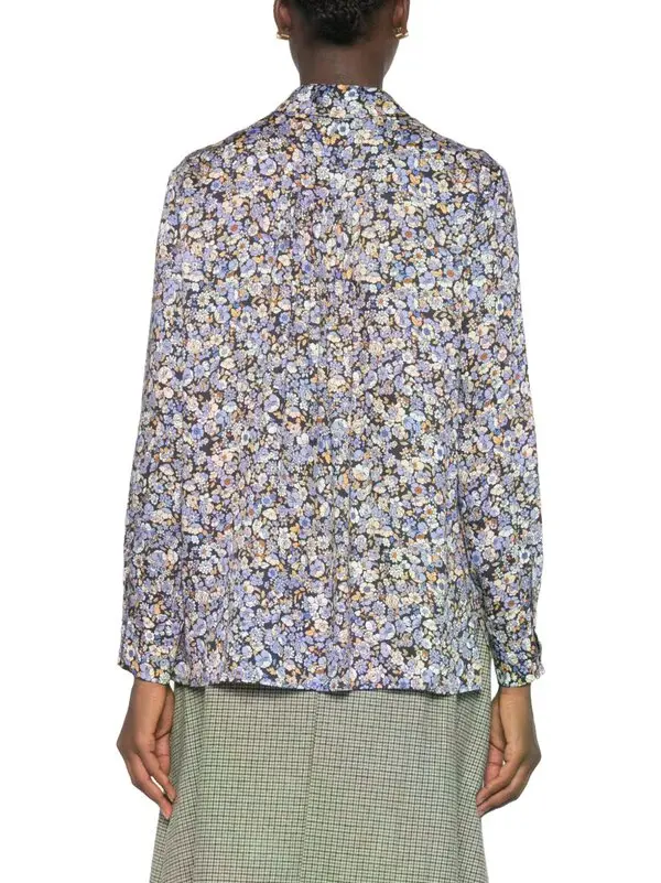 NIU Floral Print Long Sleeve Shirt - Blue