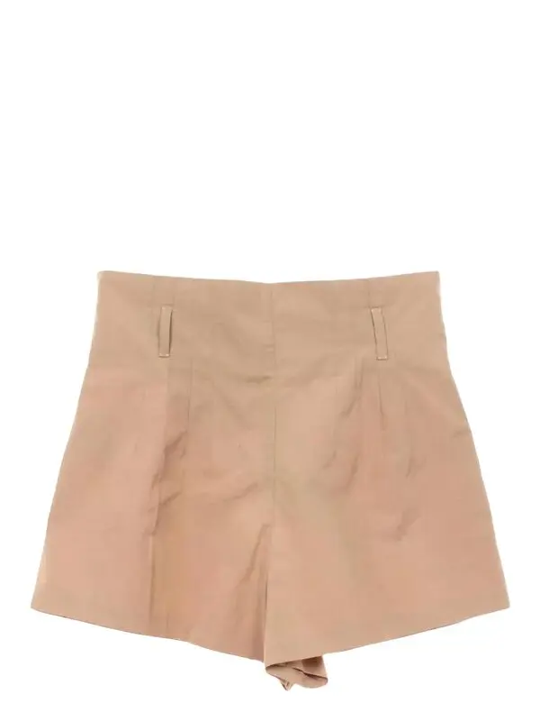 Prada Beige Cotton High-waisted Shorts - Neutrals