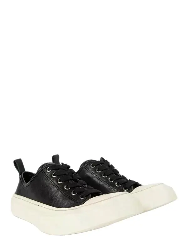 ANN DEMEULEMEESTER Grained Calf Leather Sneakers - Black