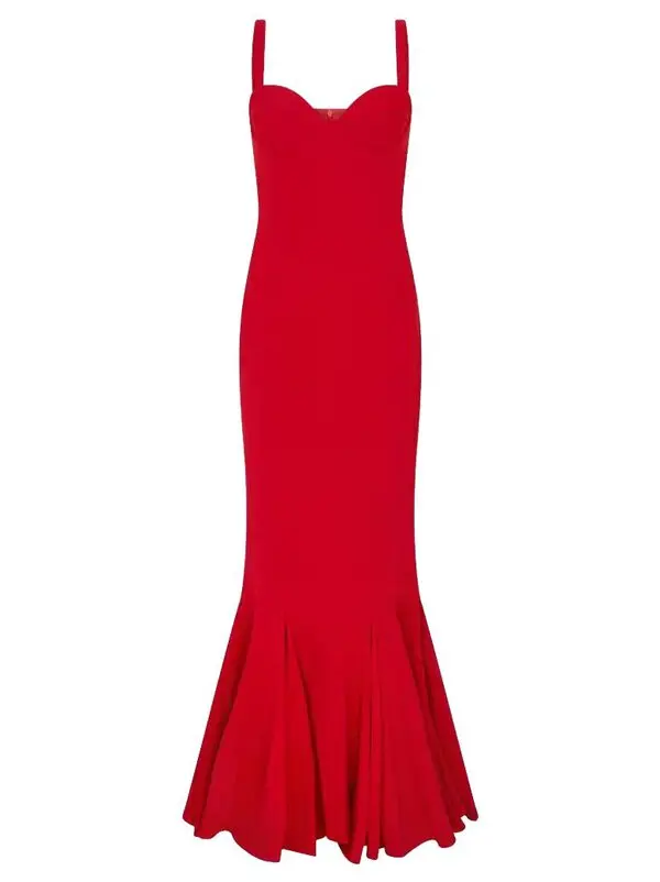 VIOLANTE NESSI Petrarca Sculpted Mermaid-hem Maxi Dress - Red