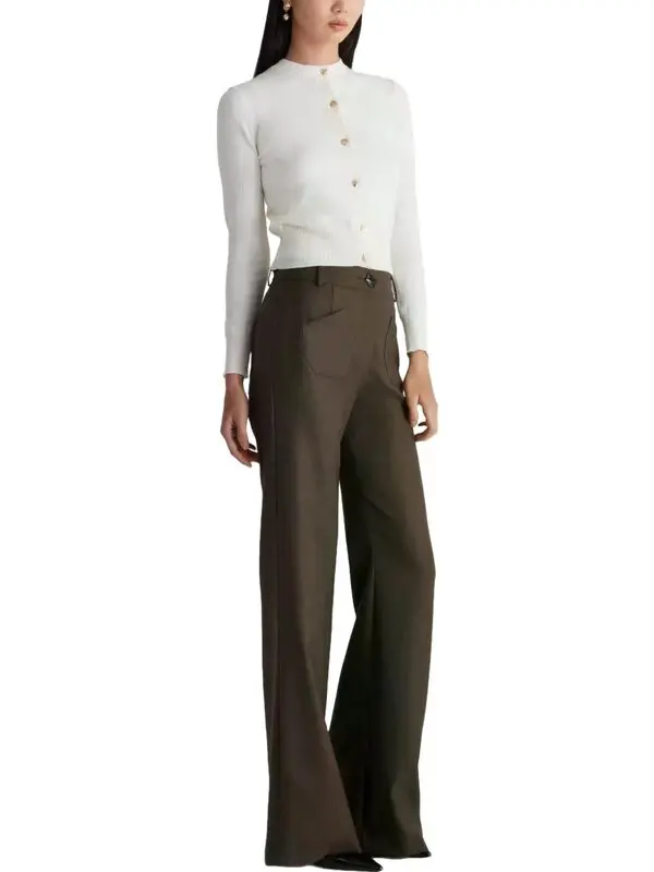 VIOLANTE NESSI Francis Flared Trousers - Brown