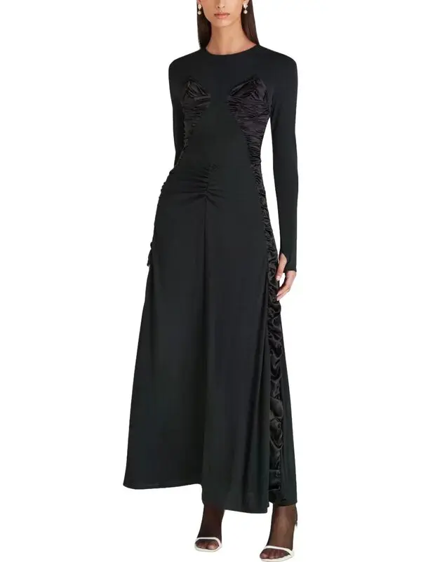 VIOLANTE NESSI Mengoni Ruched Maxi Dress By - Black