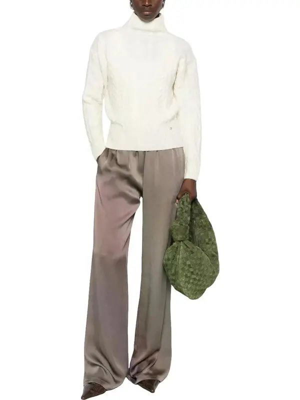Herno Cable Knit Roll Neck Sweater - Neutrals
