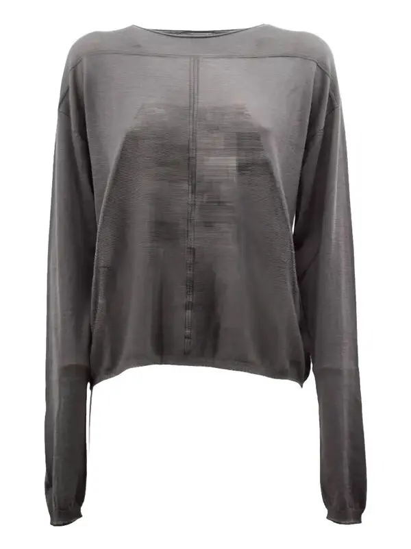 Rick Owens Seam-detail Crew Neck Sweater - Grey