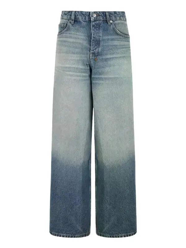 Ksubi Vorteks Portland Faded Wide-leg Jeans - Blue