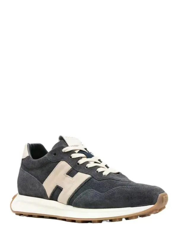Hogan Panelled Logo Patch Sneakers - Grey